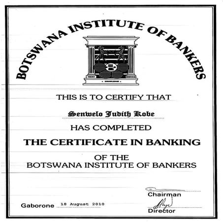 bankers certificate | PDF | Business Banking & Finance | Business