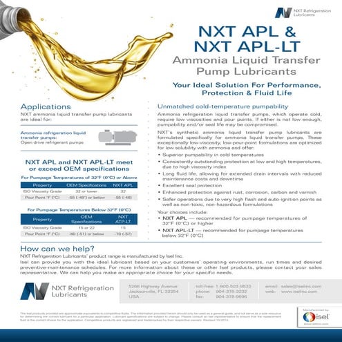 NXT-Isel - NXT APL & APL-LT - Product Guide | PDF