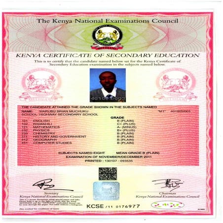 Kcse certificate | PDF