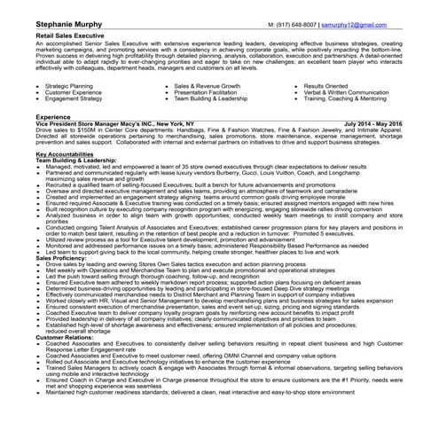 Stephanie Murphy Resume 112016 | PDF