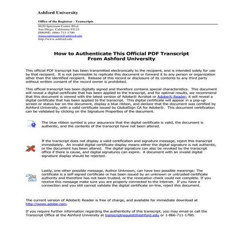 Official Transcripts | PDF