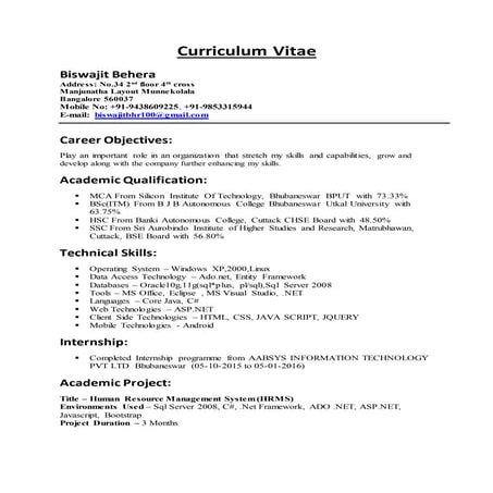 Resume Perfect1 | DOCX