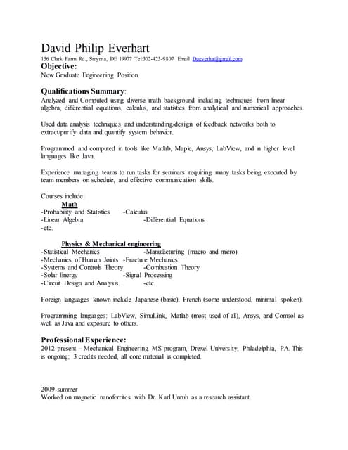 CAW Resume August2016 | PDF | Programming Languages | Computing