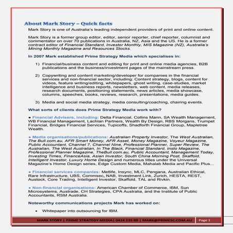 Mark Story FAQ | PDF