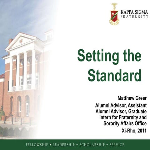 2015 Setting the Standard | PPT