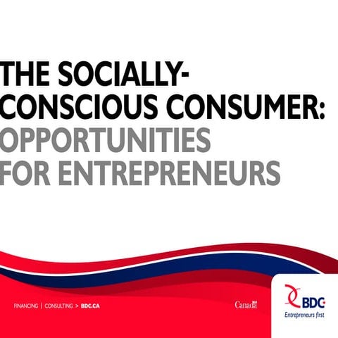 The socially-conscious consumer: opportunities for entrepreneurs | PDF