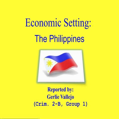 Philippines (Economic Setting) | PPTX