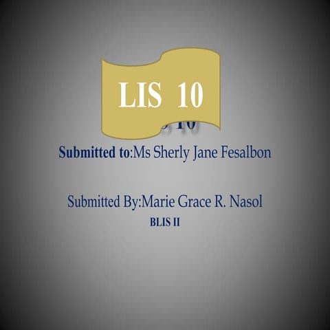 LIS 10 power point | PPT