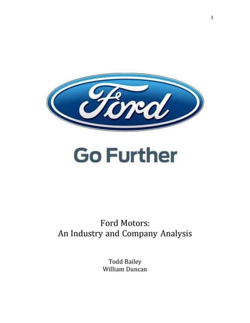 Ford Motors Company - Business Process Reengineering | PPT