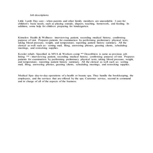 Job descriptions 2016 js | DOCX