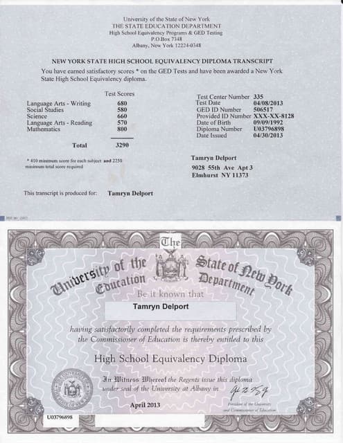 ged transcript | PDF