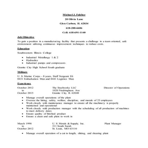 Resume Rod full 2015 | DOC