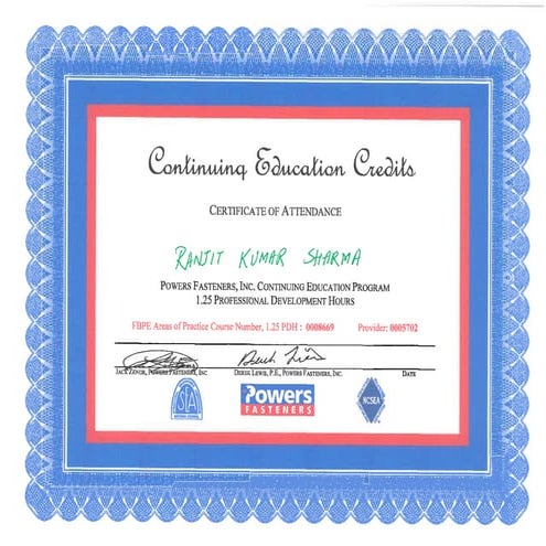 Concrete Restoration Certificate | PDF