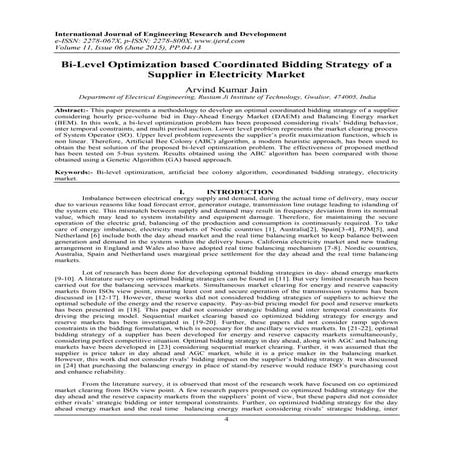 Bi-Level Optimization based Coordinated Bidding Strategy of a Supplier ...
