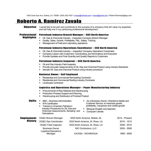 R Ramirez Resume | DOC