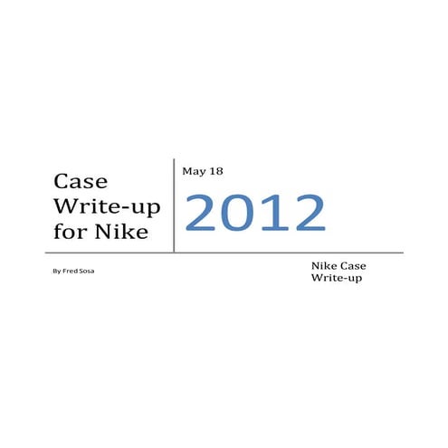 Nike Case write up | DOCX