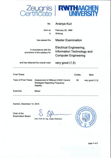 Aru_Master's Degree Certificate | PDF
