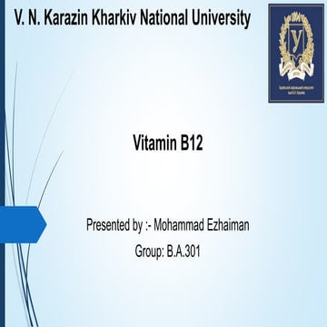 B12 vitamin | PPTX