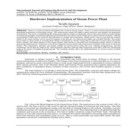 Hardware Implementation of Steam Power Plant | PDF