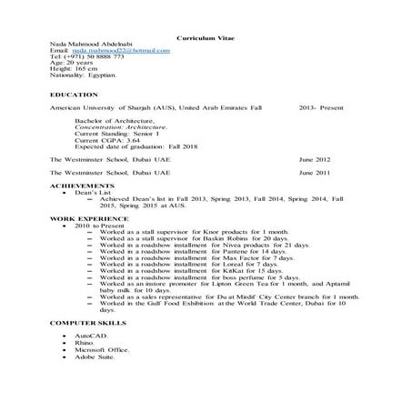 Curriculum Vitae | DOCX