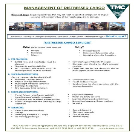 7. Management of Distressed Cargo | PDF