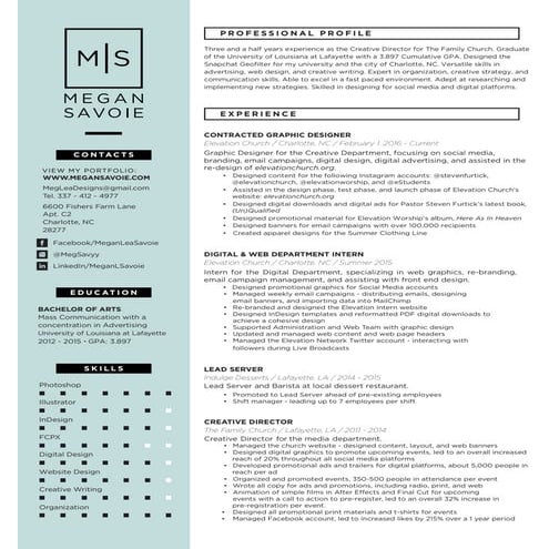 Megan Savoie Resume | PDF