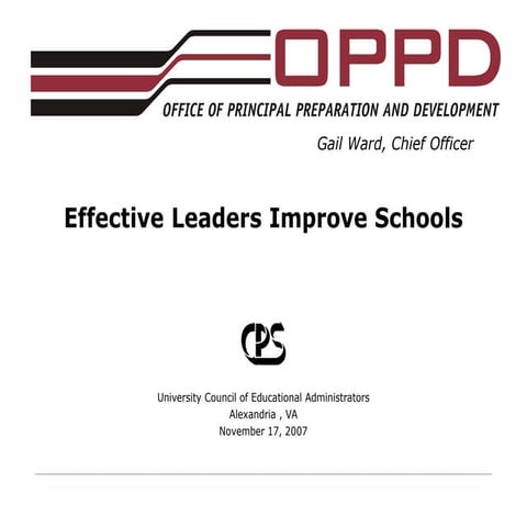 CPS Office of Principal Preparation and Development - History and ...