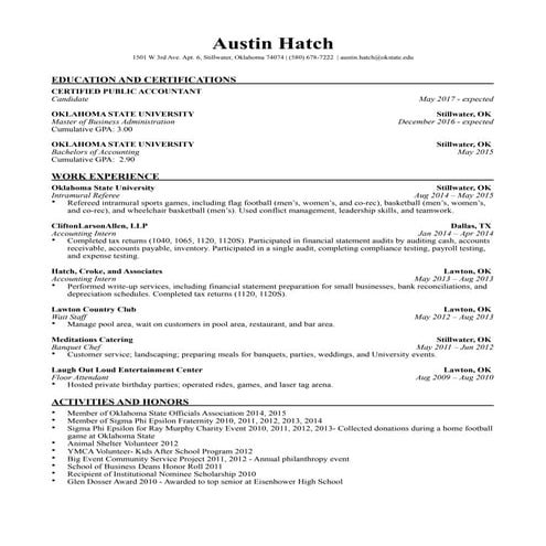 Resume - Austin Hatch | PDF