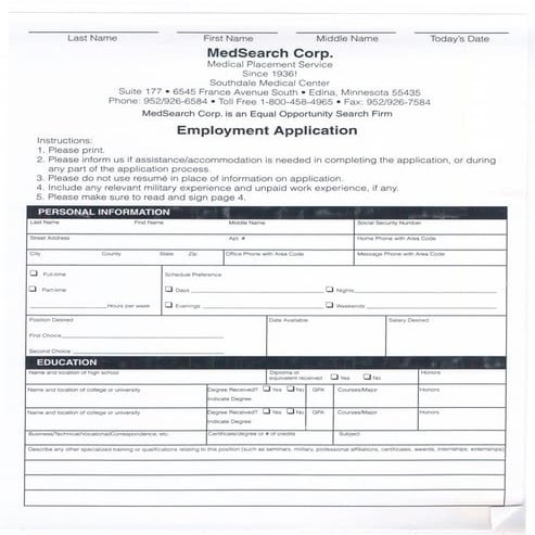 Candidate Application and Background check sheet | PDF