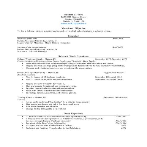 Resume - School Address | DOCX