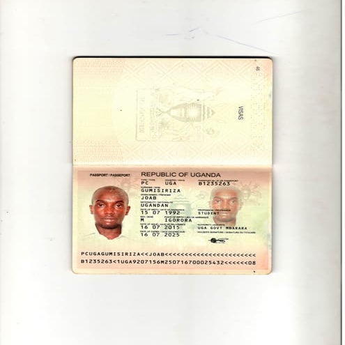 scanned passport and photos. | PDF
