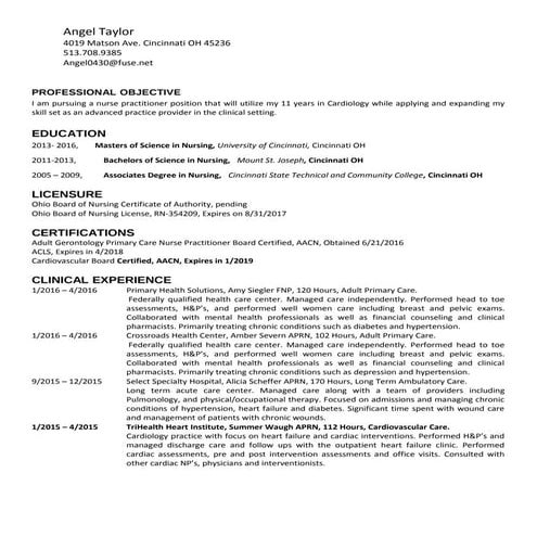 Angel resume | DOC