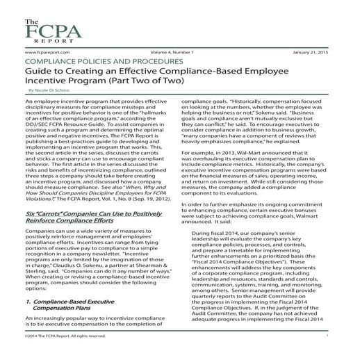 FCPA Report_Guide to Creating an Effective Compliance-Based Employee ...