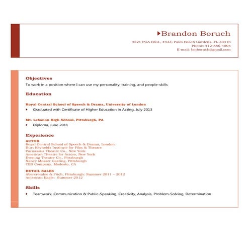 Boruch_Brandon_Resume 2015 | PDF