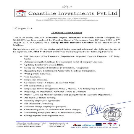 Service Letter | PDF