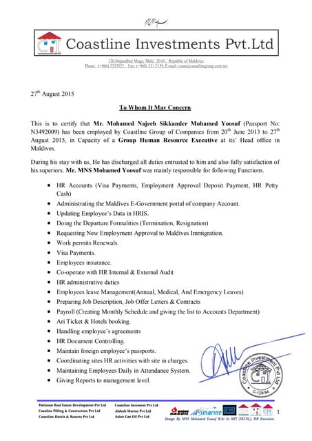 Service Letter | PDF