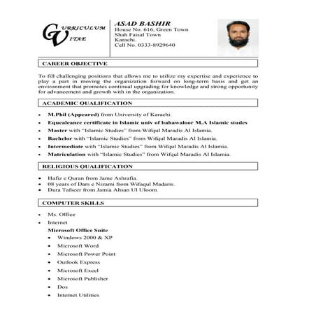 ASAD BASHIR Updated CV | DOC