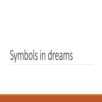 B1a2 symbols in dreams | PPTX | Sleep Disorders | Diseases and Conditions