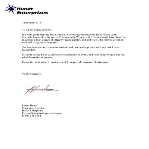 NWACC Letter of Recommendation | PDF