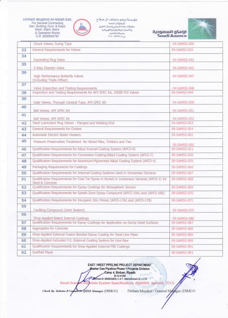 Saudi Aramco Inspection Checklist (SAIC) | PDF