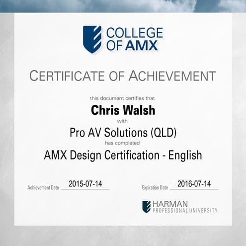 AMX Design Certification | PDF