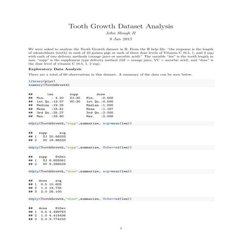Course Project 2 for Coursera Statistical Inference | PDF