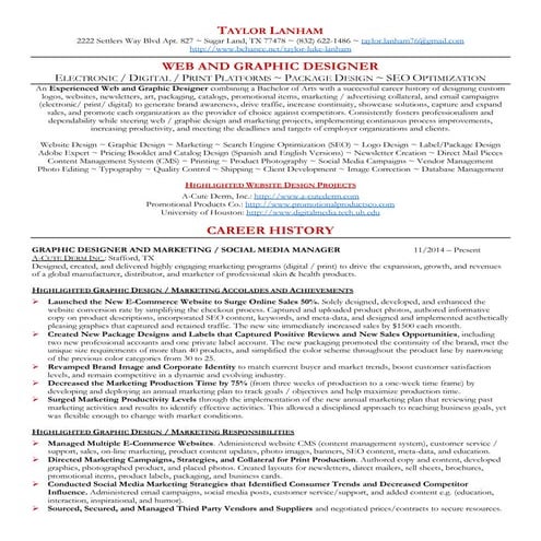 Taylor Luke Lanham presentations