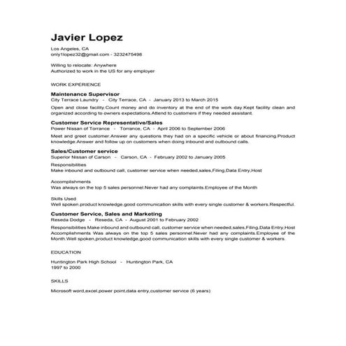 2014 Resume for Gerald Harris | DOCX