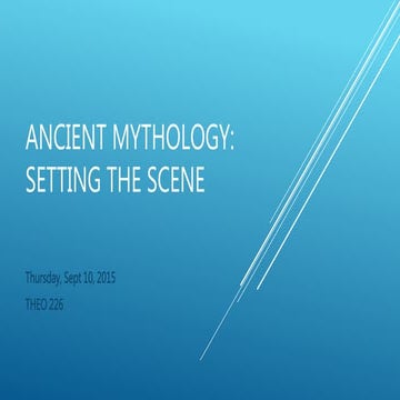 Greek Mythology Setting the Scene | PPT