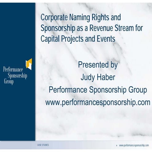 Corporate Naming Rights and Sponsorship - Conference 2009 (B1) | PDF