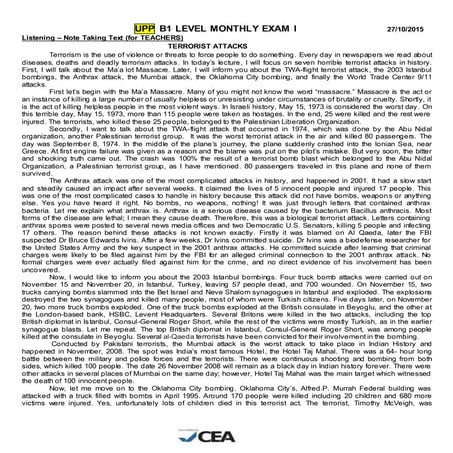 B1 cumulative sample 1 listening | PDF