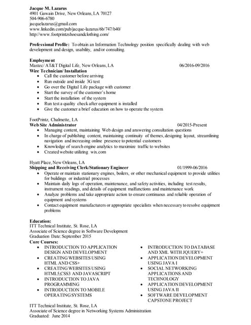 RESUME.word | Web Development | Internet