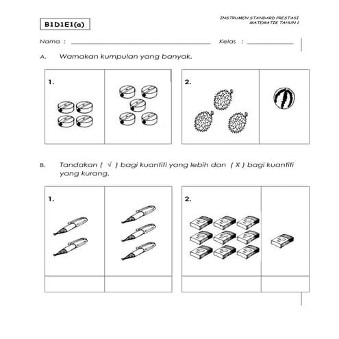 B1 d1e1(a) banyak sedikit | DOC