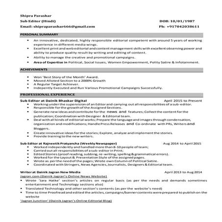 Resume - Shipra | DOCX